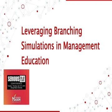 Leveraging Branching Simulations in Management Education | PPT