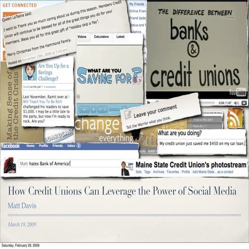 Leveraging Social Media in Credit Unions | KEY | Social Networking ...