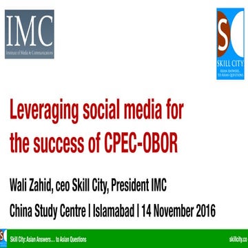 Leveraging social media for CPEC & OBOR | Wali Zahid | PDF