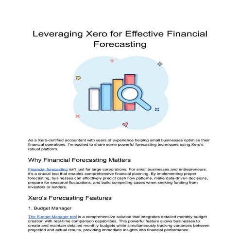 Leveraging Xero for Effective Financial Forecasting | PDF
