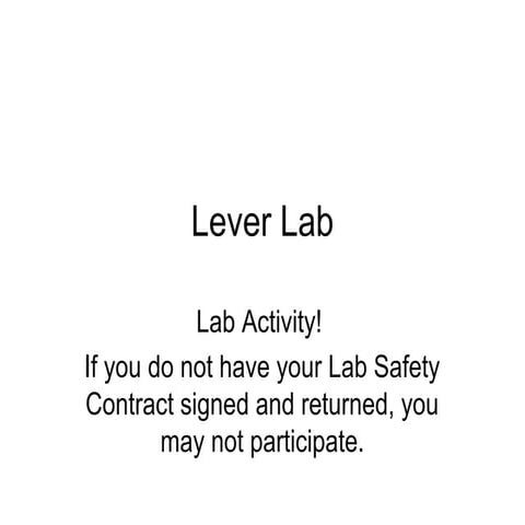 Lever lab | PPT