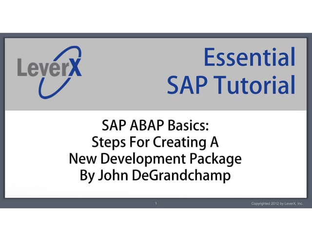 LeverX SAP ABAP Basics - Creating Custom Screen Via Screen Painter | PPTX