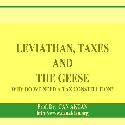 Leviathan, Taxes And The Geese | PDF | Civic affairs | Politics