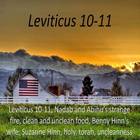 Leviticus 10-11, Nadab and Abihu’s strange fire, clean and unclean food ...
