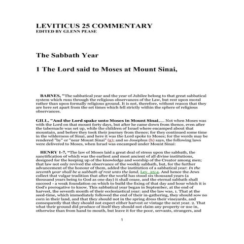 Leviticus 25 commentary | PDF