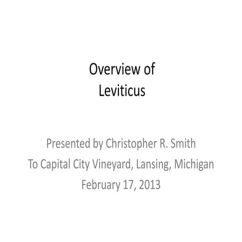 Leviticus overview | PPTX