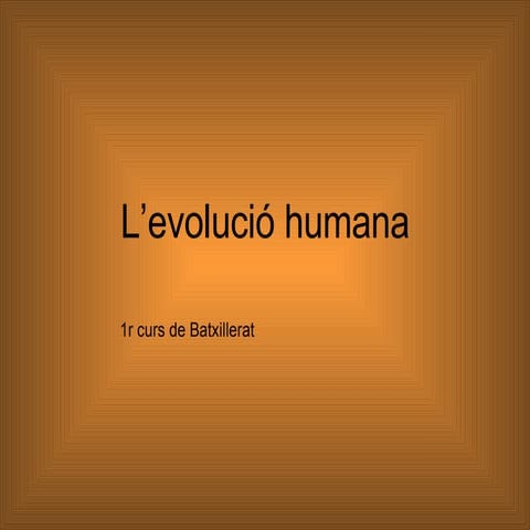 evolucio humana | PPT