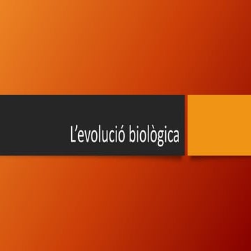 L’evolució de l’espècie humana