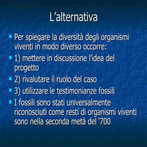 L'evoluzione Come Un Fatto | PPT