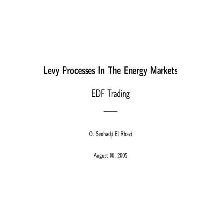 Levy processes in the energy markets | PPT