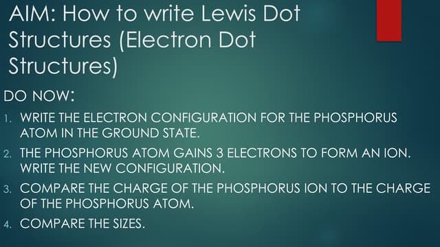 Lewis Dot Structure Pptx