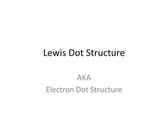 Lewis Structures | ODP