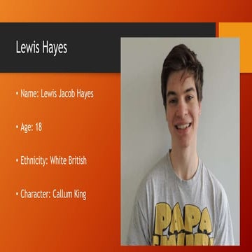 Lewis hayes | PPTX | Drama | Genres
