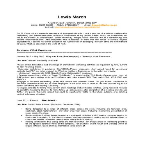 Lewis March - CV | DOCX