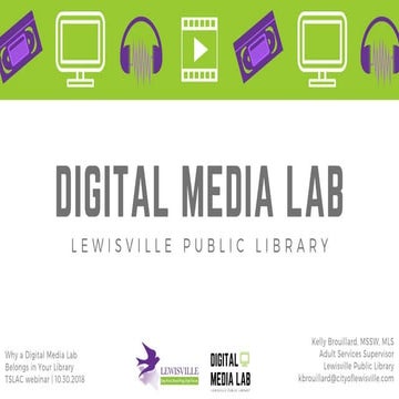 Lewisville Public Library Digital Media Lab | PPT