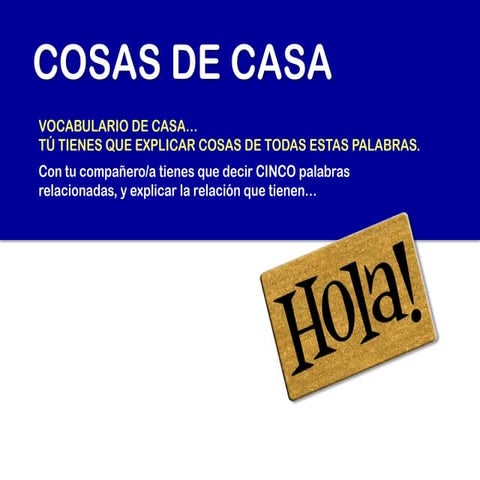 CASA. VOCABULARIO | PPTX