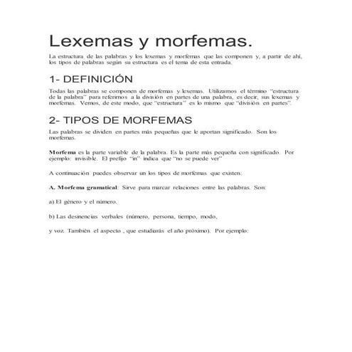 Qu Es Un Lexema Definicin Y Ejemplos Qué Es Un LEXEMA: Definición Y