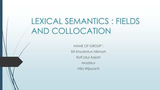 Semantic | PPT