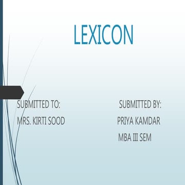 Lexicon | PPTX