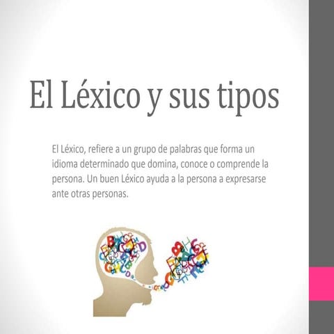 Lexico y tipos de lexico | PPTX