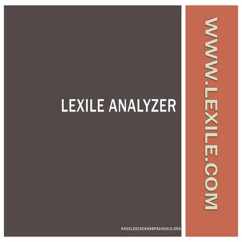 Lexile analyzer | PPTX