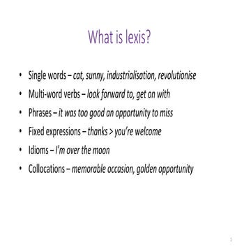 Lexis 1 | PPT