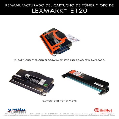 Manual de Recarga Lexmark E120 Espanhol. | PDF