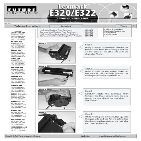 Manual de Recarga Lexmark E320 | E322 | PDF