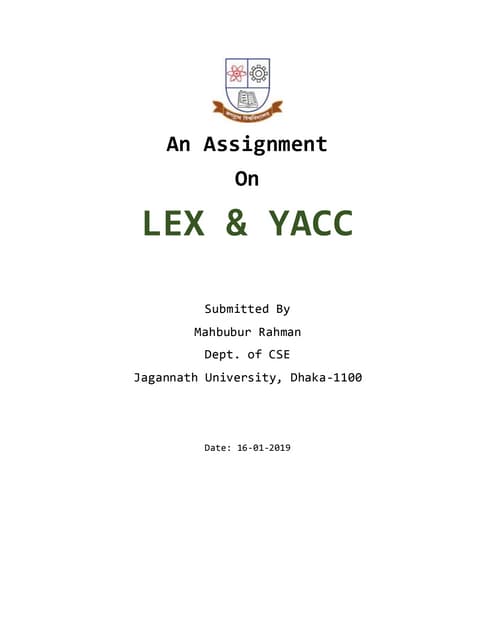 LEX & YACC | PDF LEX & YACC | PDF