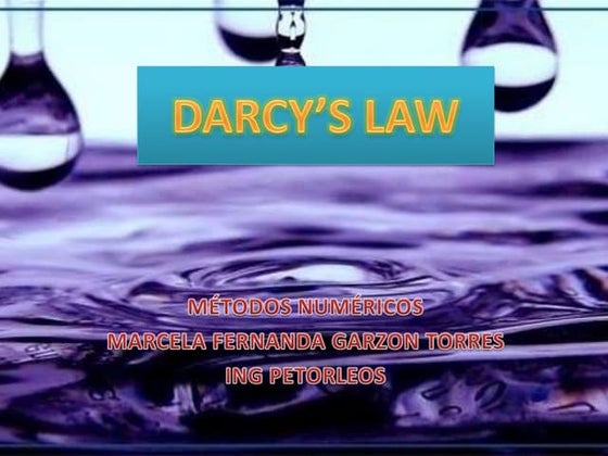 Darcy´s law | PPT | Geology | Science