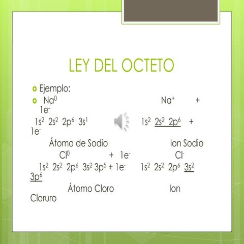 Ley del octeto | PPTX