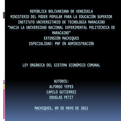 Ley del poder popular | PPTX