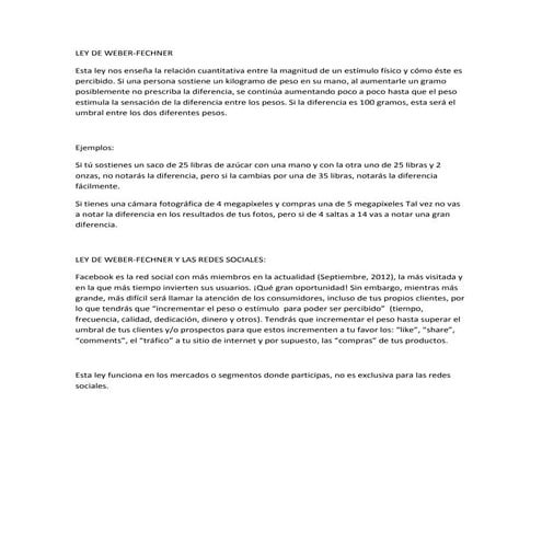 Ley de weber | DOCX