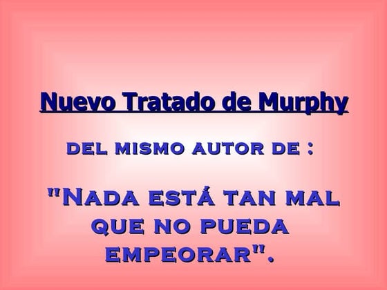 Leyes De Murphy | PPT | Science