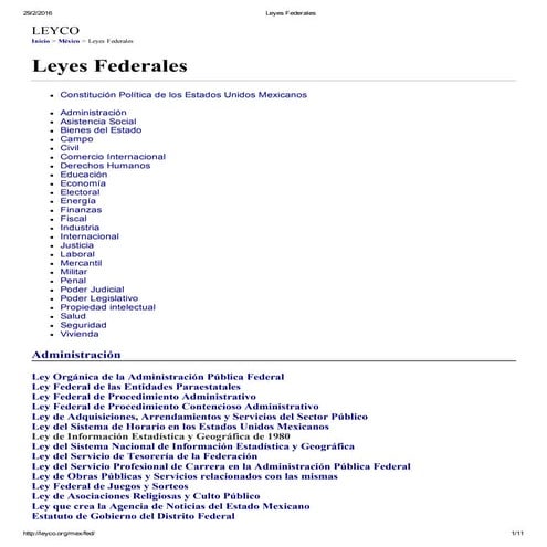 Leyes Federales Pdf