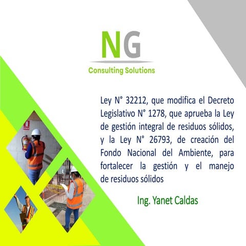 Ley N° 32212, que modifica el Decreto Legislativo N° 1278, que aprueba ...