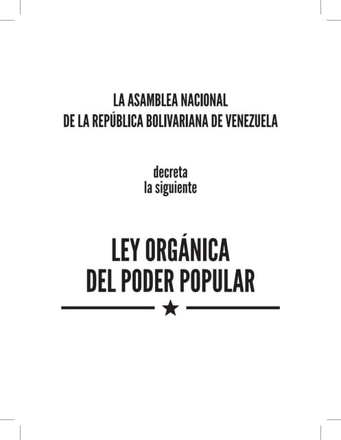 INSTANCIAS DEL PODER POPULAR DE VENEZUELA | PPT
