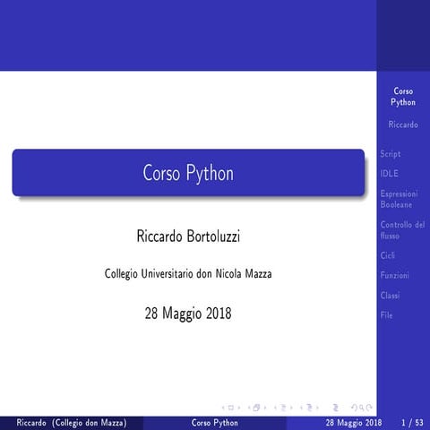 Lezione 2 Corso Python | PPT