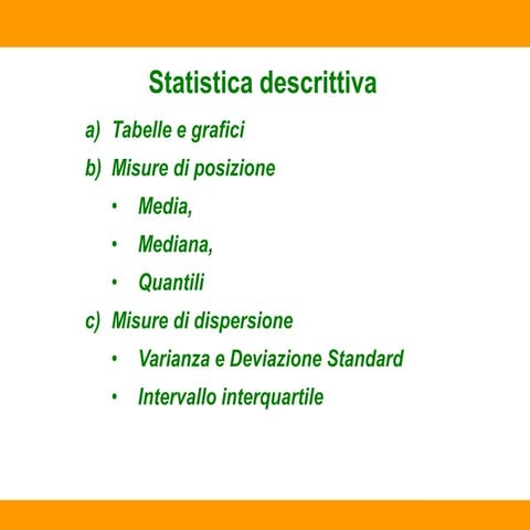 Lezione 3 - statistica | PDF