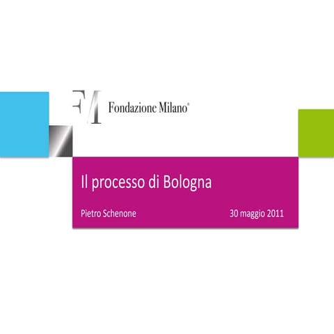 Il processo di Bologna | PPTX
