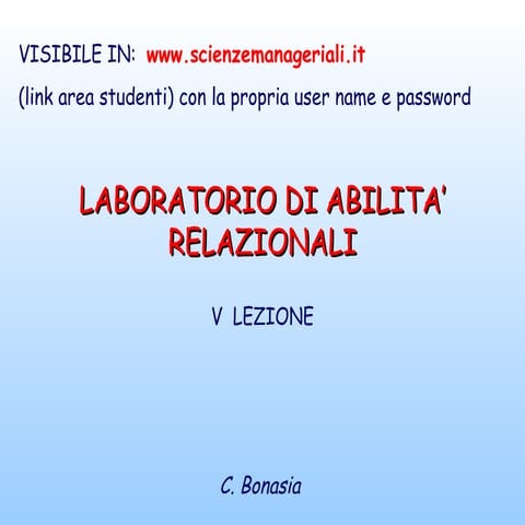 Lezione 5 | PPT