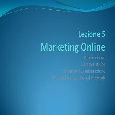 Lezione 5 13 viral marketing | PPT