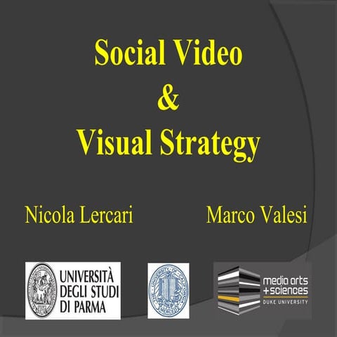 Social Video & Visual Strategy - Lezione 5 Film Making and Video strategy | PPT | Video ...