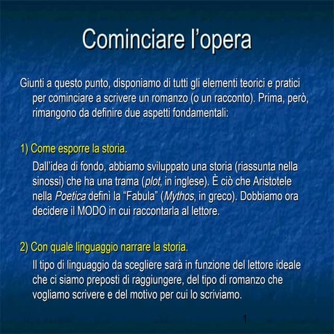 Lezione 7 | PPT | Screenwriting | Content Production