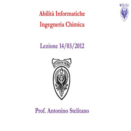 Lezione 9 (14 marzo 2012) | PDF | Programming Languages | Computing