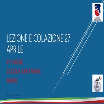 Lezione e colazione 27 aprile | PPTX