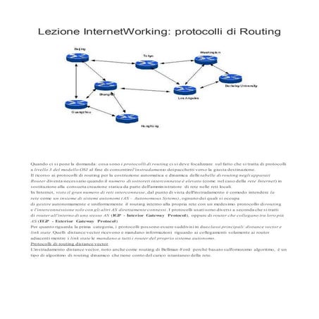 Lezione InternetWorking: il routing | PDF