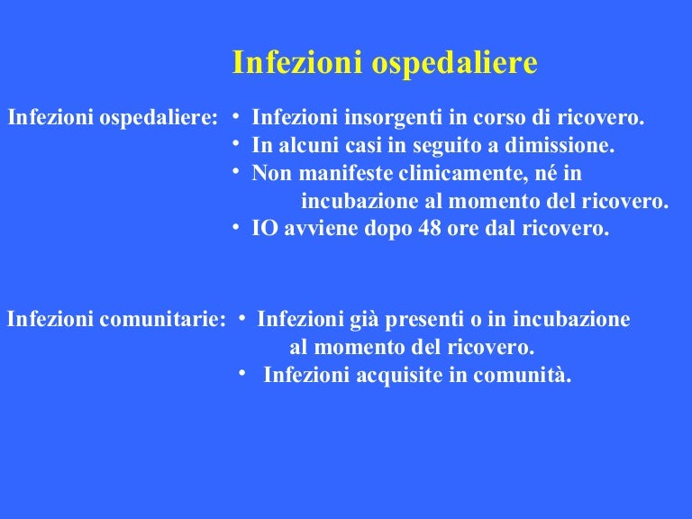 infezioni ospedaliere