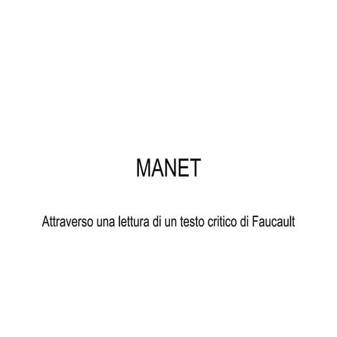 Lezione Manet | PPT