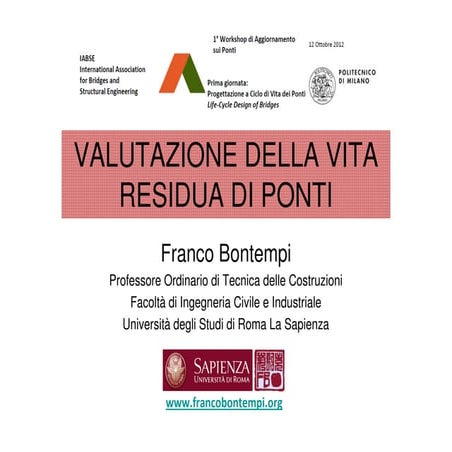 VALUTAZIONE DELLA VITA RESIDUA DI PONTI | PDF